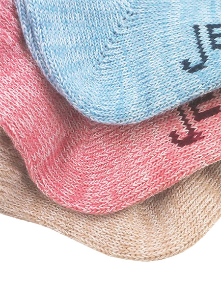 GUNZE(グンゼ)EDWIN JERSEYS 婦人ショートソックス 3足組 杢カラー 消臭 ネットでインナー